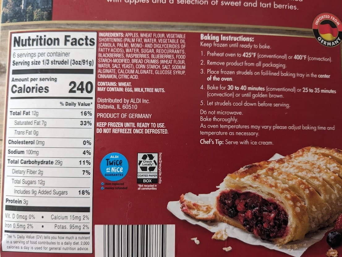 Aldi Fruits of the Forest Strudel Review • Snarkle-Sauce on Wry