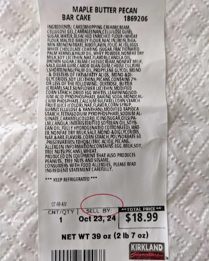 Costco Maple Butter Crunch Bar Cake Review • Snarkle-Sauce on Wry