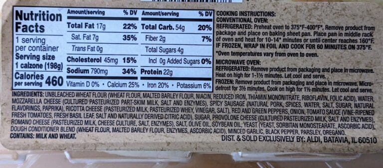 Aldi Calzone (Mama Cozzi’s) Review • Snarkle-Sauce on Wry